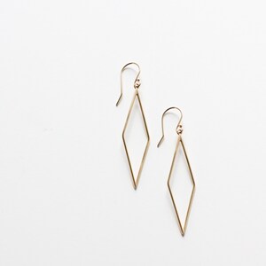 Modern Gold Earrings Handmade Out of Solid 14K Yellow Gold in - Etsy