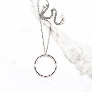 Versatile Everyday Circle Necklace Handmade of Two Concentric Sterling ...