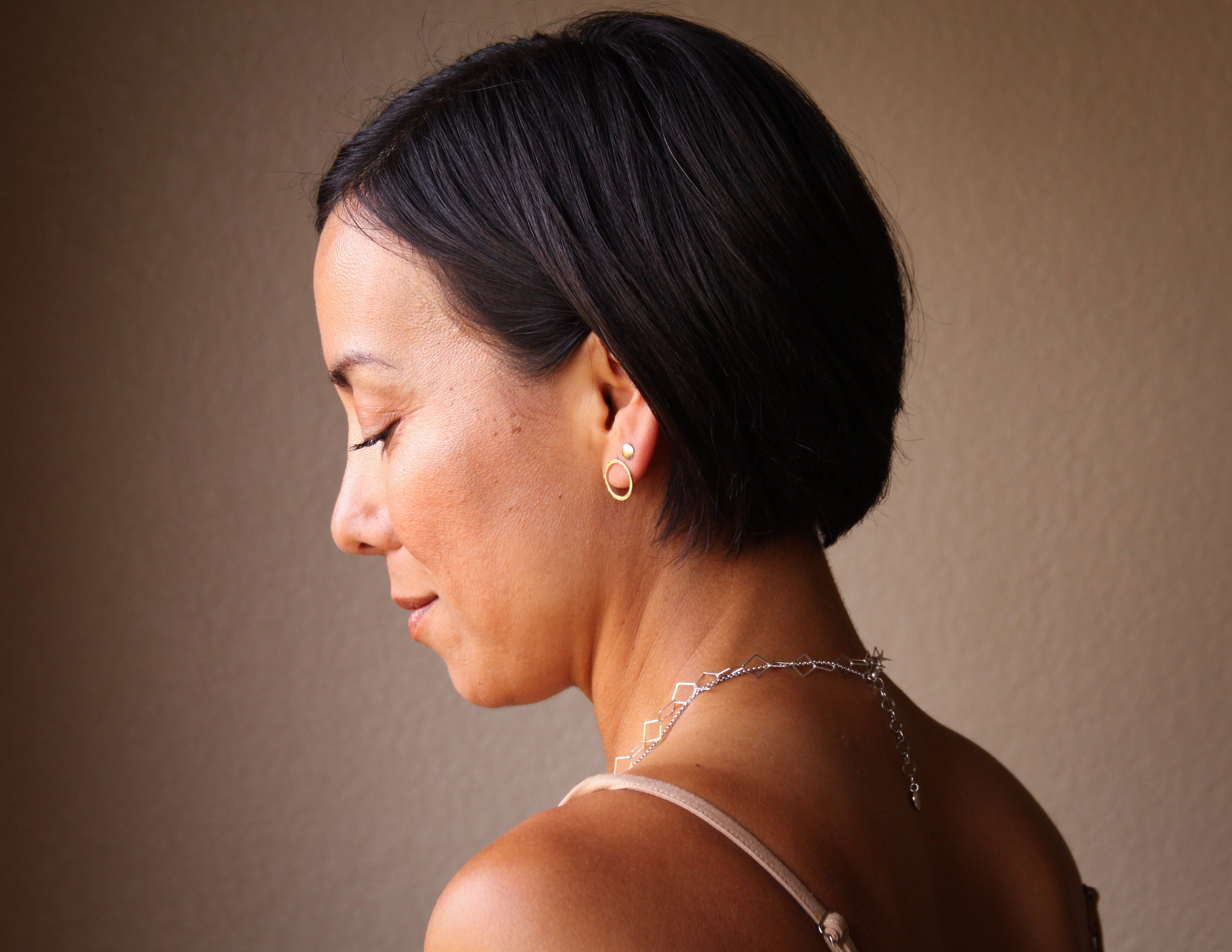 Modern Solid 14K Gold Earrings Handmade in a Modern Classic | Etsy