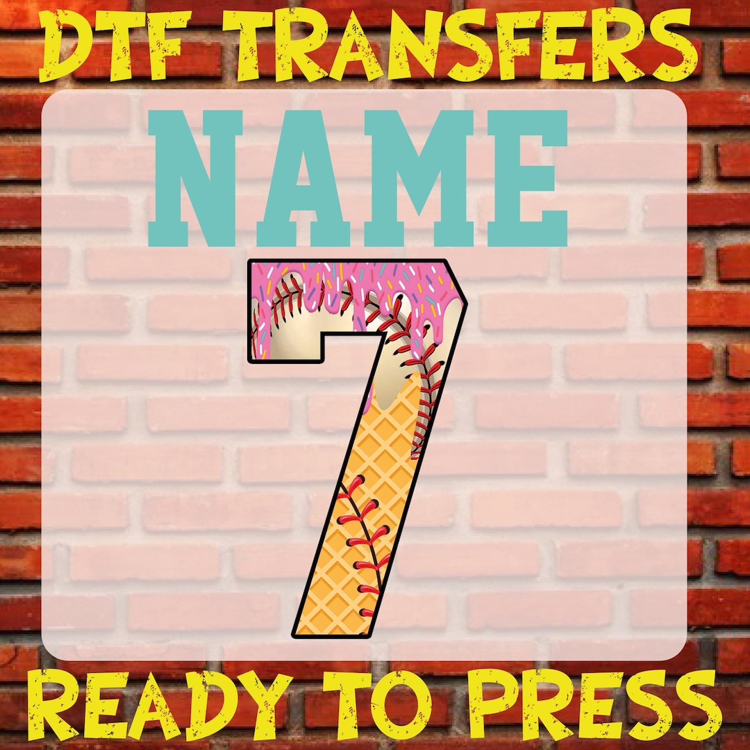 Custom Baseball Drip Name DTF Transfer: Personalized Iron-on - Etsy