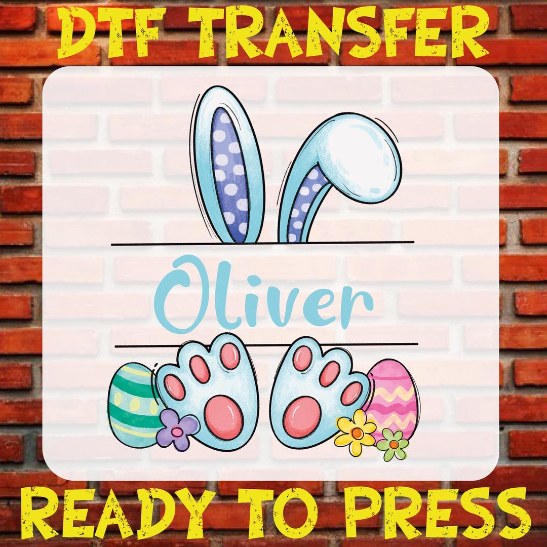 Custom Kids Easter Dtf, Personalized Heat Transfer, Ready to Press ...