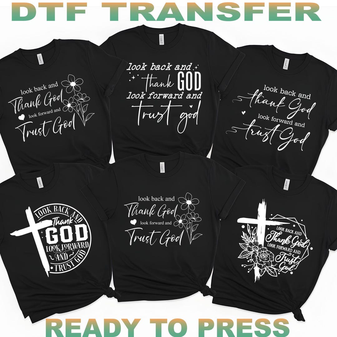 Thank God Trust God DTF Heat Transfer, Ready to Press - Etsy