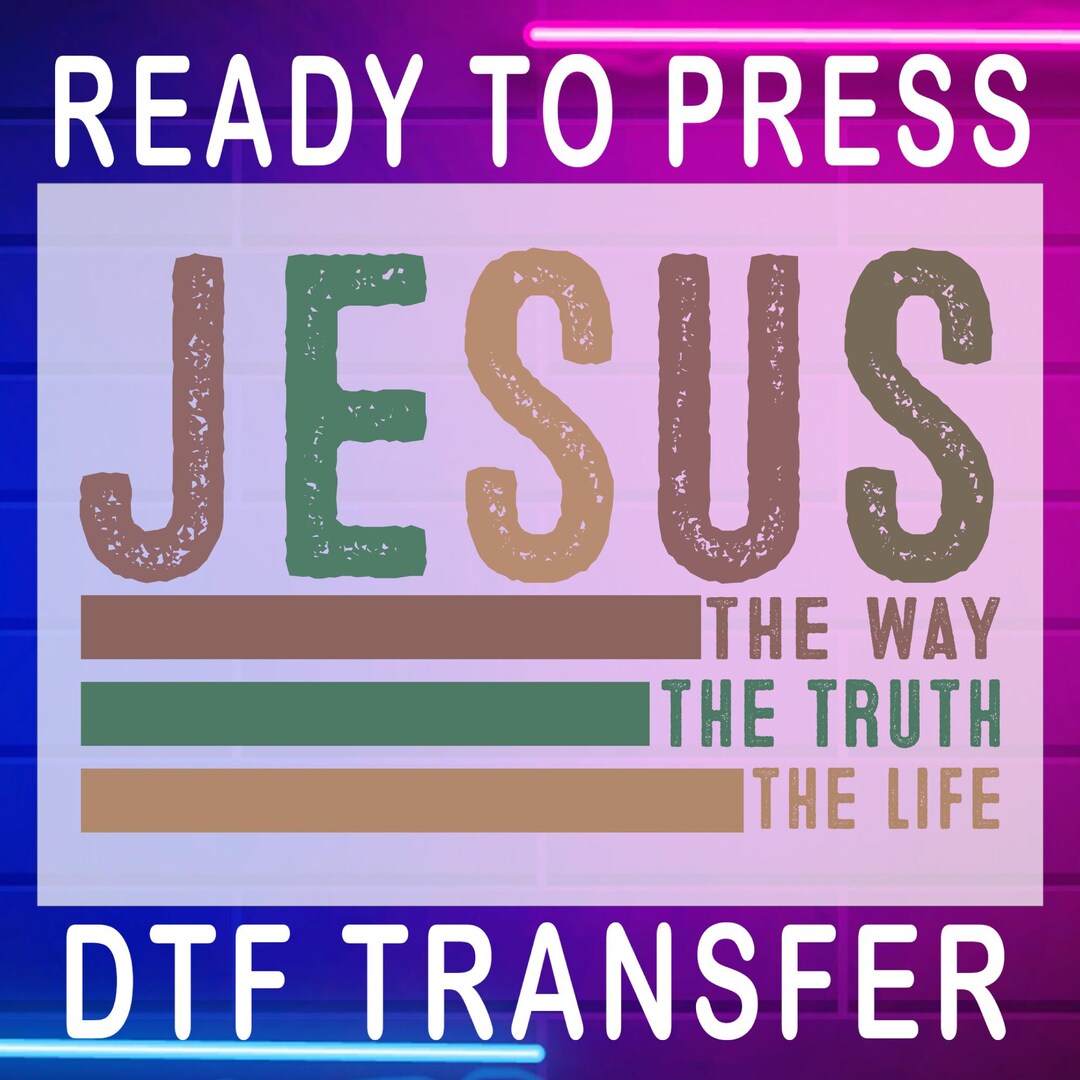 Jesus DTF Transfer: Christian Heat Press Design - Etsy