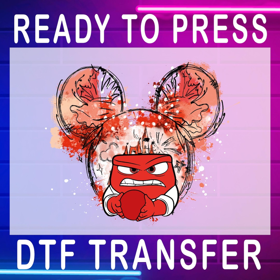 Anger Inside Out 2 DTF Transfer, Watercolor Iron on Heat Press - Etsy