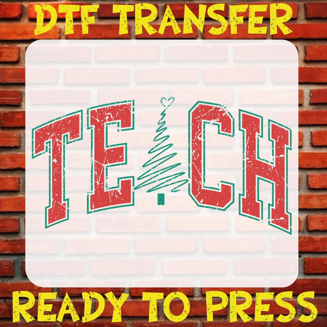 Teach Teacher Christmas Tree Dtf Transfer, Ready to Press, Iron On - Etsy