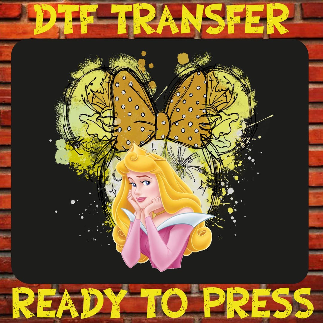Disney Princess Aurora Dtf Transfer Ready to Press, Heat Press, Magical ...