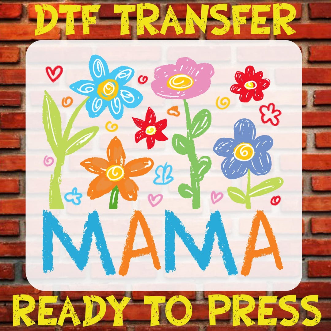 Mama Dtf Transfer, Floral Mama Ready to Press, Wildflower Mama Iron on Transfer, Flower Mama Dtf ...