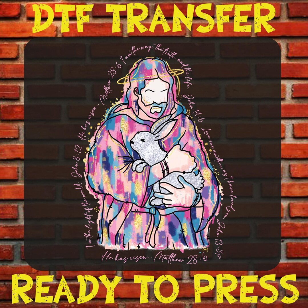 Easter Bible Verse Dtf Transfer, Jesus Brushstroke Dtf, Christian Shirt ...