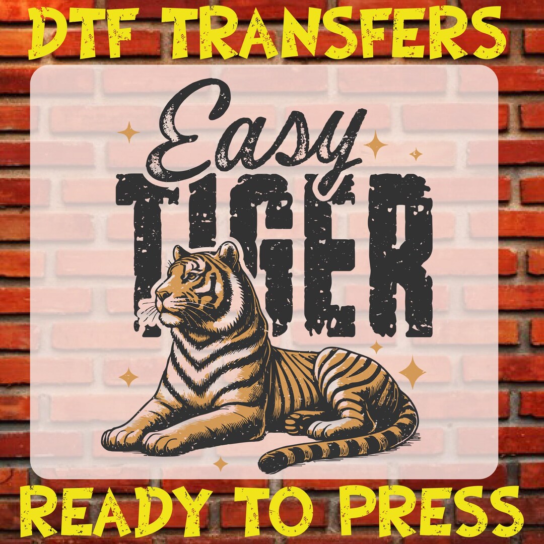 Easy Tiger DTF Transfer: Retro Boho Graphic Iron-on Print - Etsy