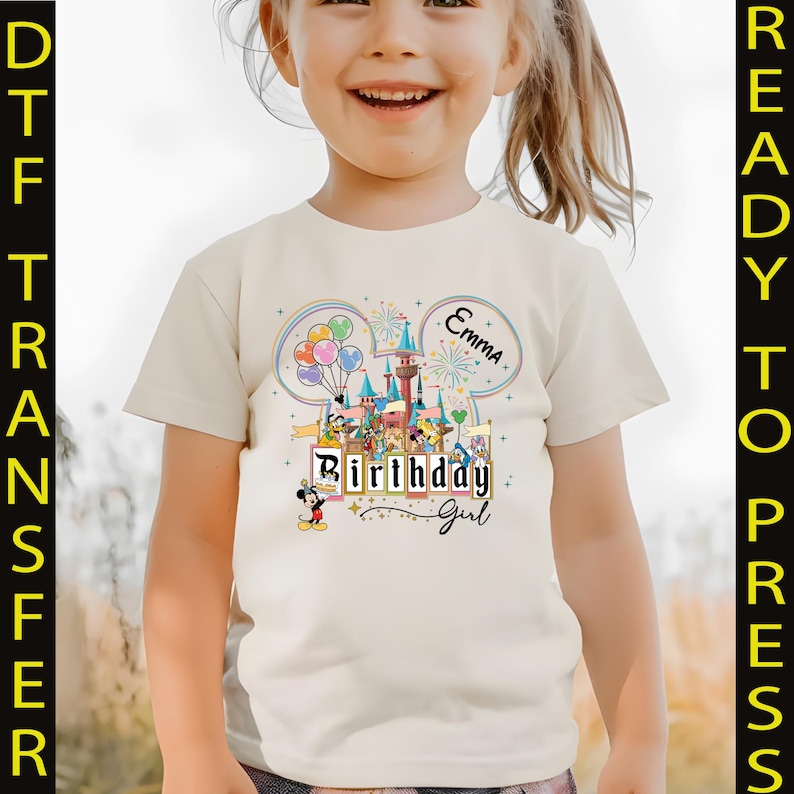 Custom Disney Birthday Boy Girl 2026 Dtf, Ready to Press, Matching ...