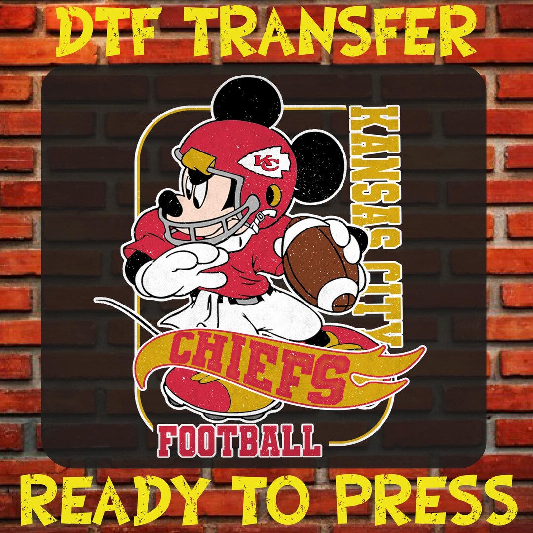Mickey Kansas City Chiefs Football Ready to Press Dtf, Mickey Mouse ...