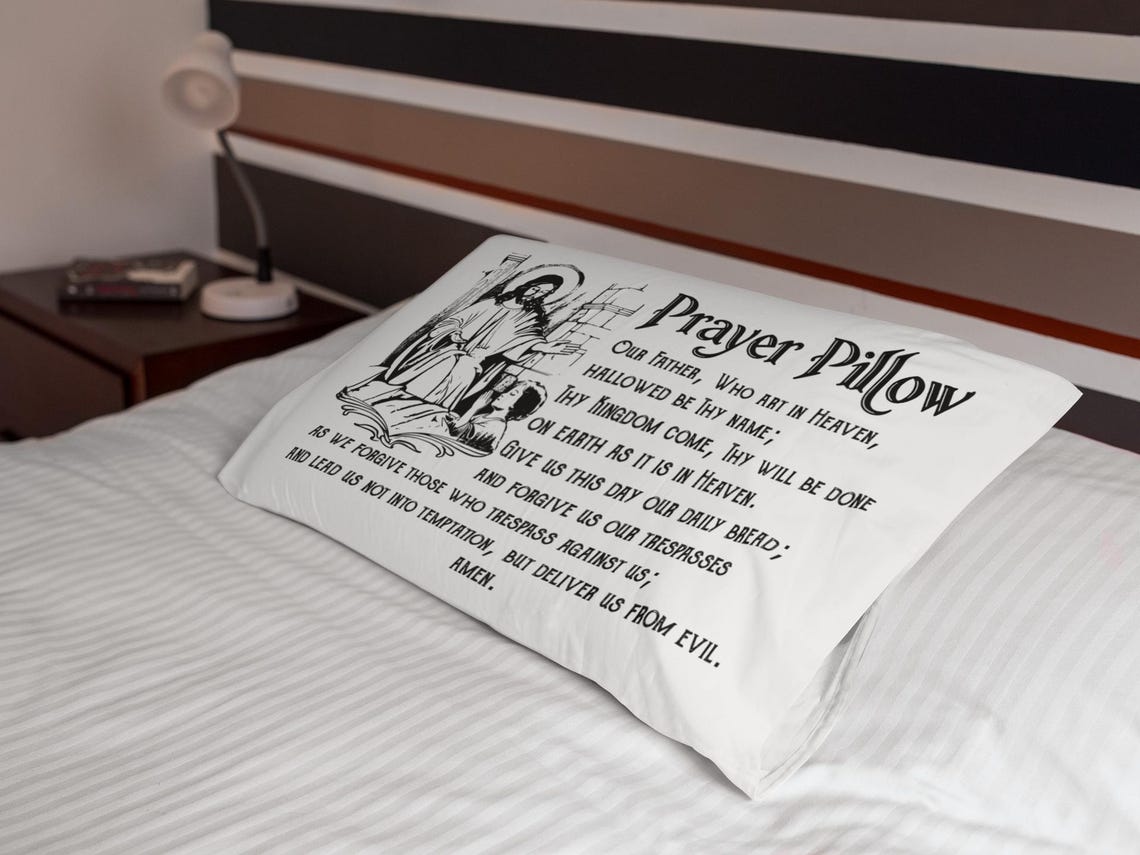 Prayer Pillow Case, Gift for 1st Communion, First Prayer Pillow, Jesus ...