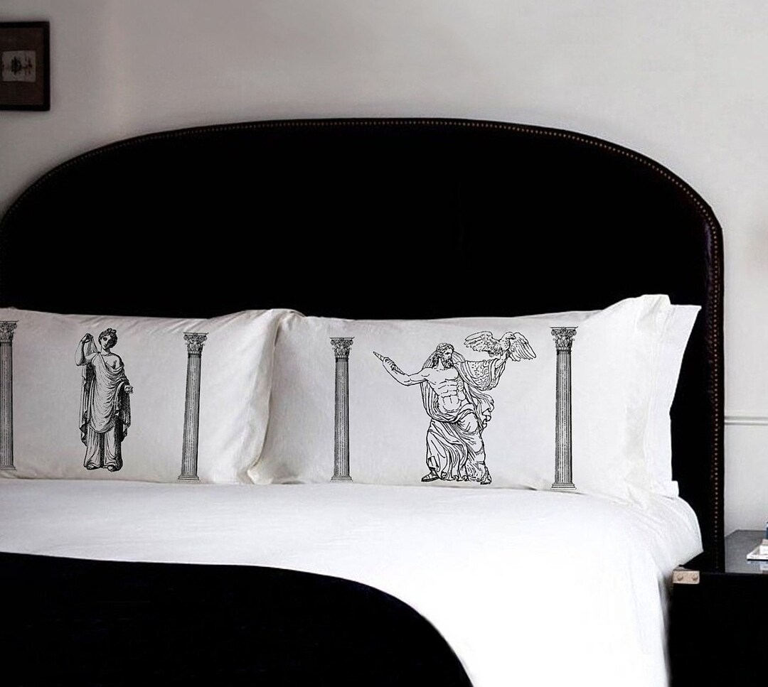 Zeus Aphrodite Pillow Case Set Greek Mythology Gods Decor Roman Empire ...