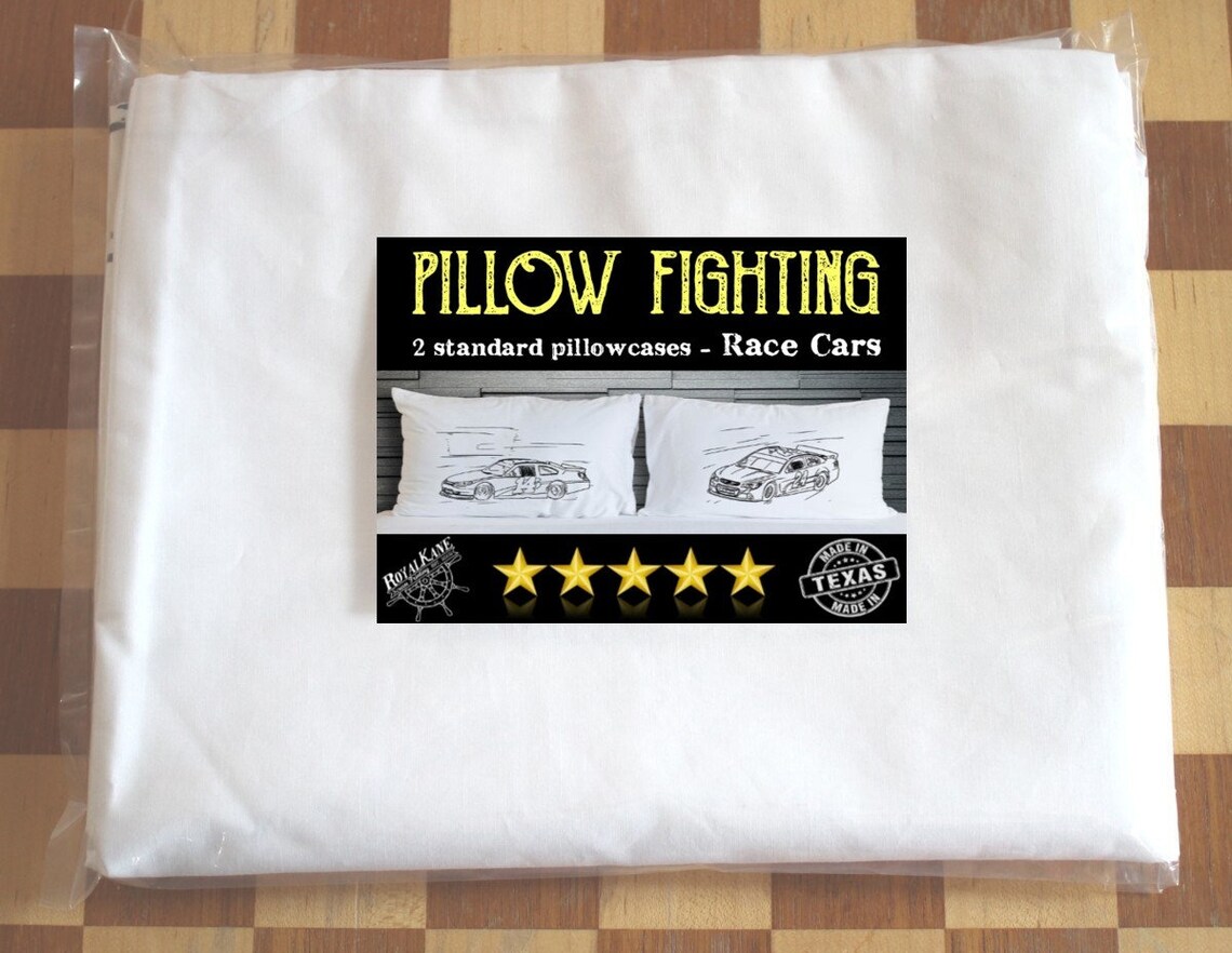Race Car Pillowcase Set, Racecar Pillow Fighting Pillowcases, Covers ...