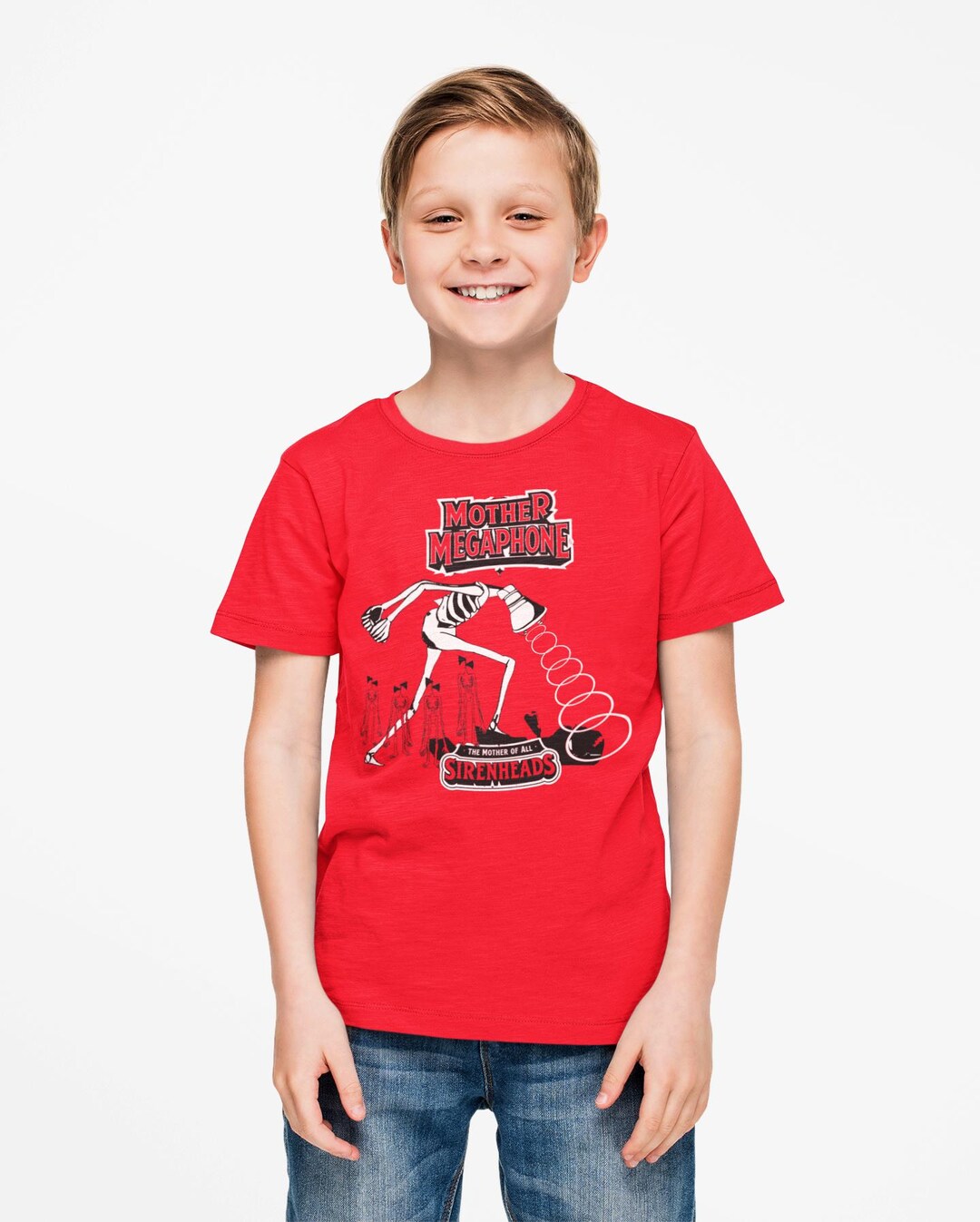 Great Mother Megaphone Shirt, Child Sirenhead Tshirt, Boys Siren Head T ...