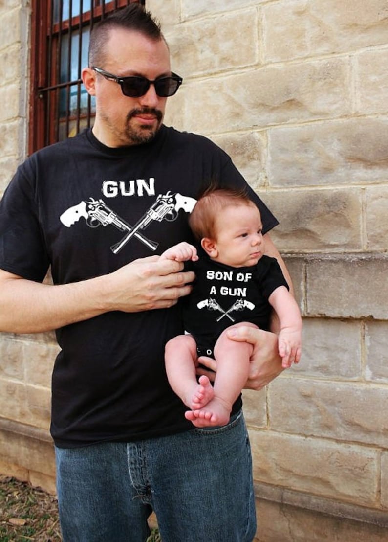 2 Shirts GUN Son of a GUN Matching Father Son Matching - Etsy