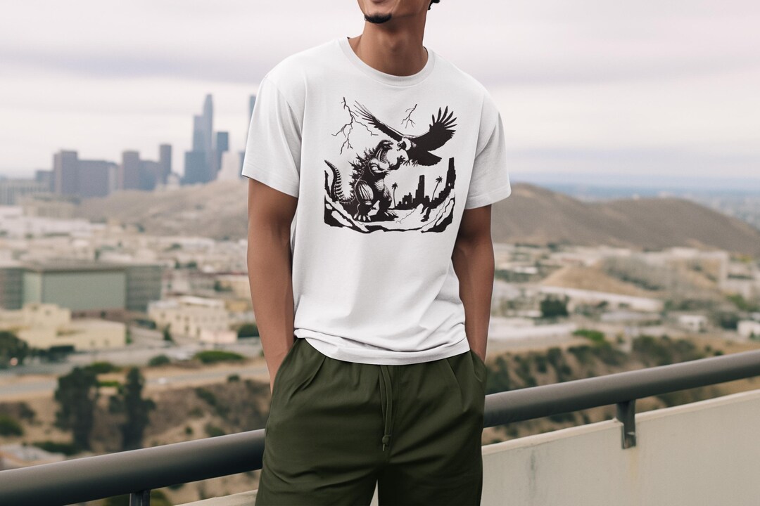 Godzilla Vs the Giant CONDOR Fight Shirt, Monster Tee, King Kong Poster ...