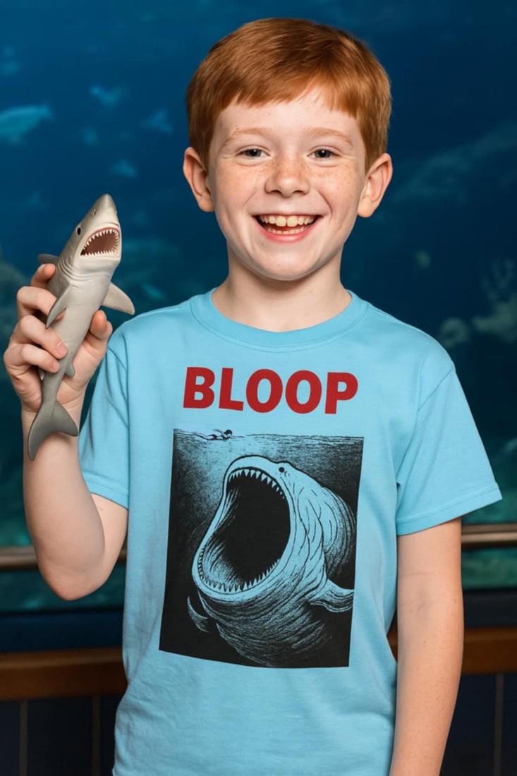 Bloop SCP T-shirt for Kids, Jaws 80s Movie Parody Shirt, Horror Sci Fi ...