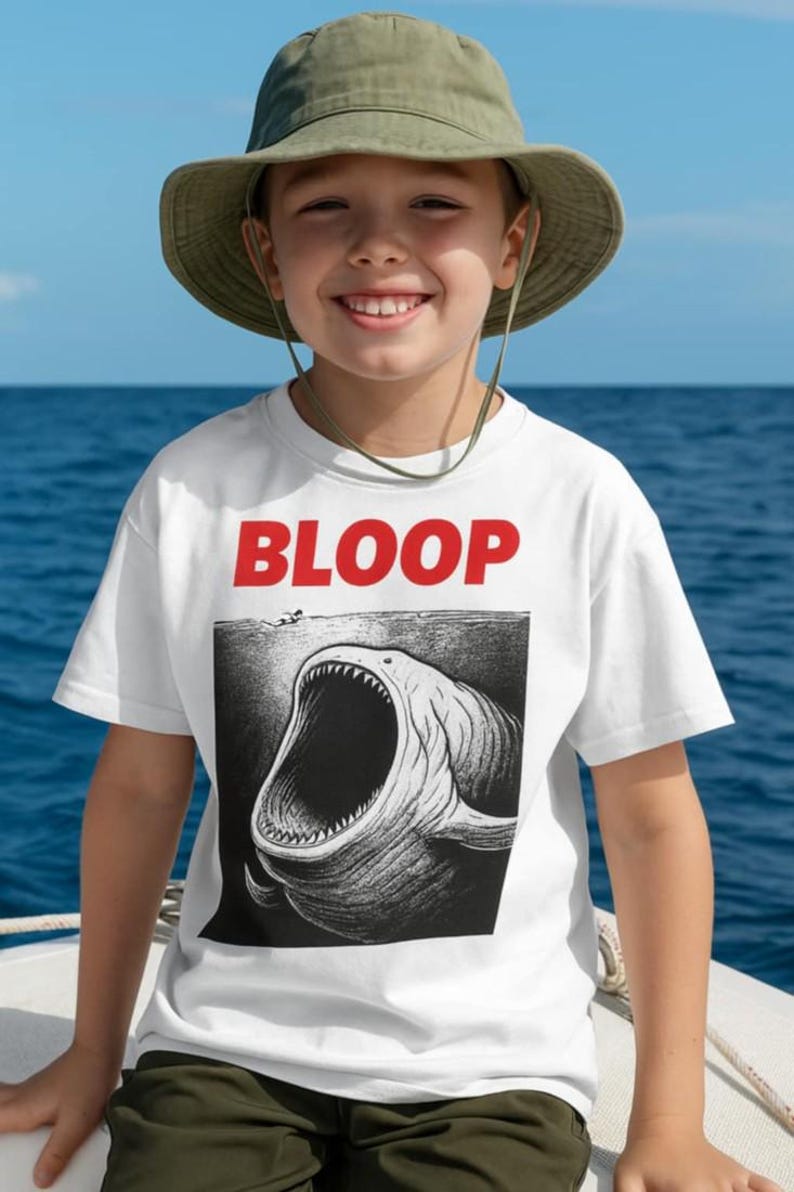 Bloop SCP T-shirt for Kids, Jaws 80s Movie Parody Shirt, Horror Sci Fi ...