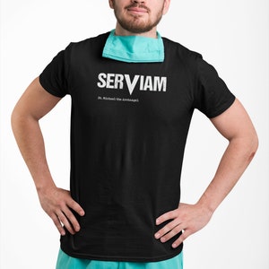 SERVIAM | Saint Michael the Archangel Battle Cry | Catholic Mens Tee ...