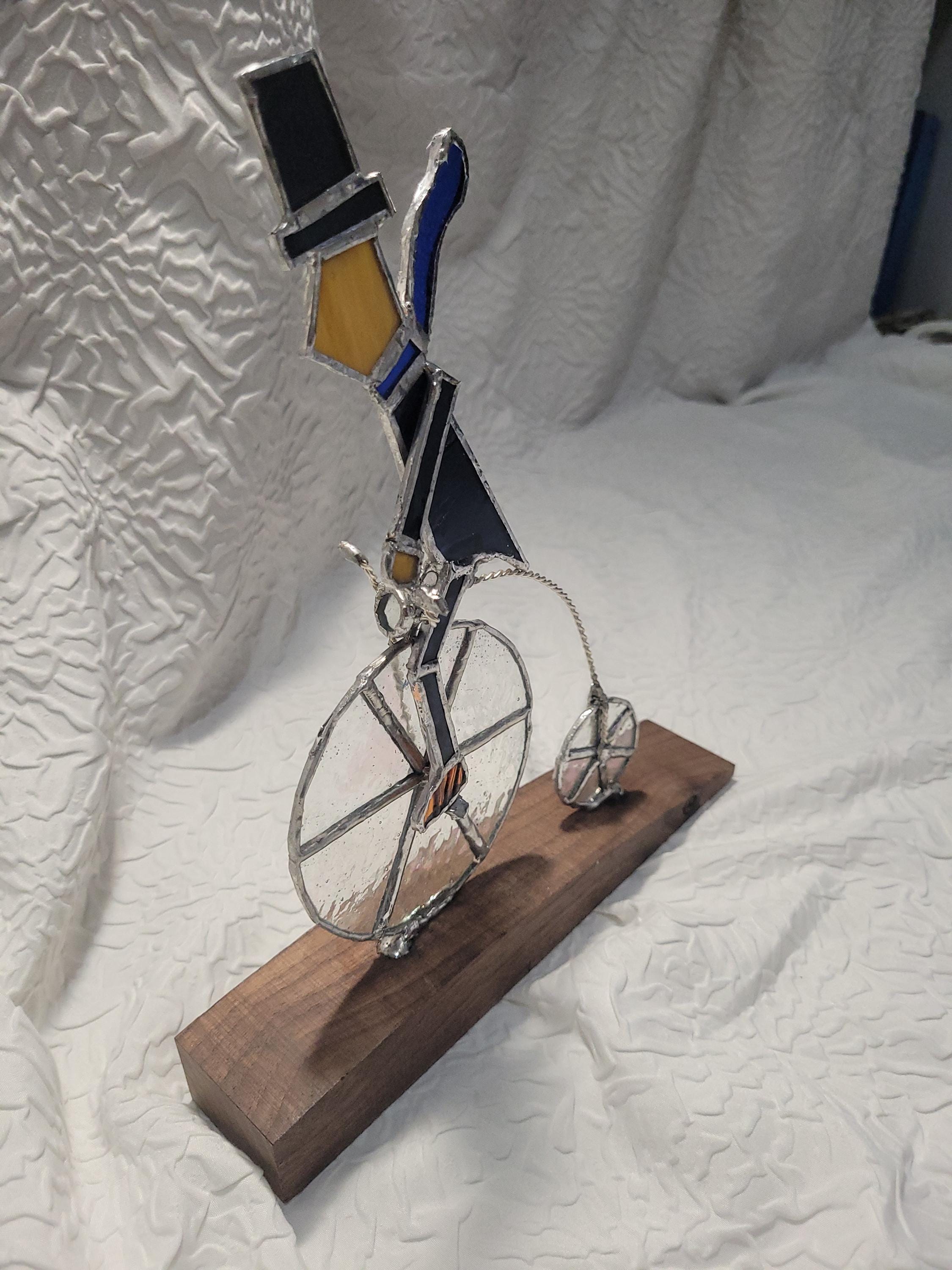 Stained Glass Penny Farthing Bike With Rider - Etsy