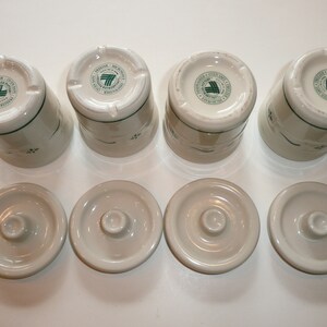 Vintage USA Made Longaberger Pottery Set 4 Condiment Jars W Lids Woven ...