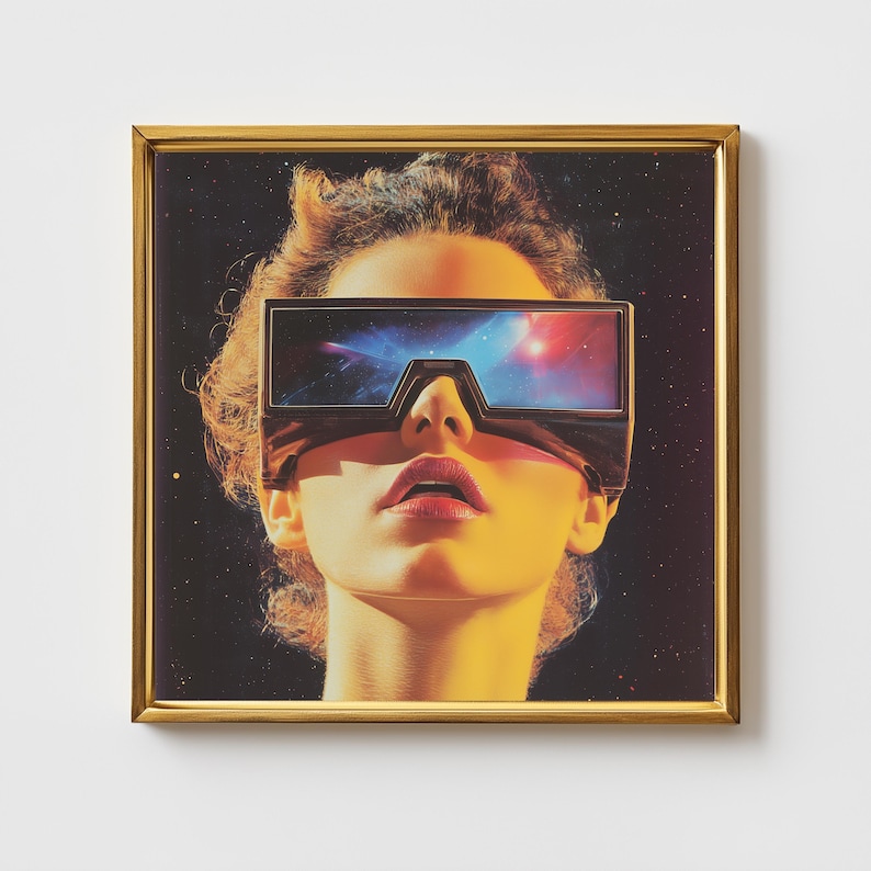 Retro 80's Vhs Cover Style Woman With Sunglasses Poster. Vintage ...