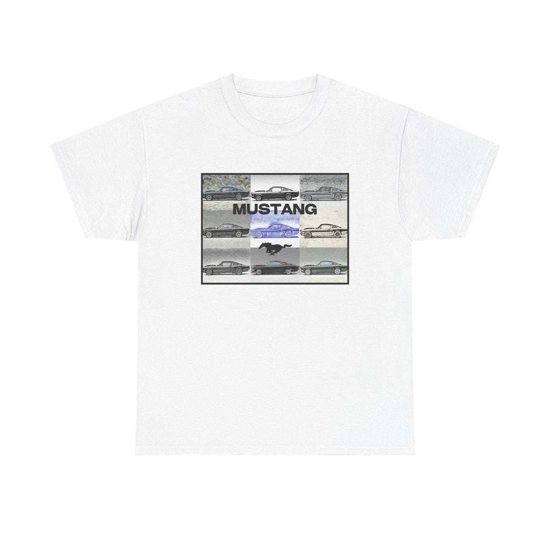 Ford Mustang 1965 Fastback Vintage Heavy T Shirt, Vintage Car Tee ...