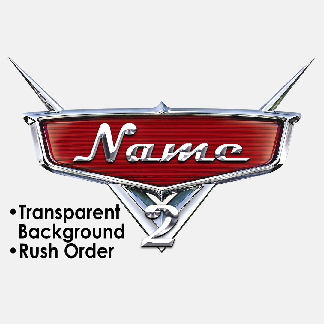 Personalized Disney's Cars Logo With Name Cars Themed Birthday Party ...