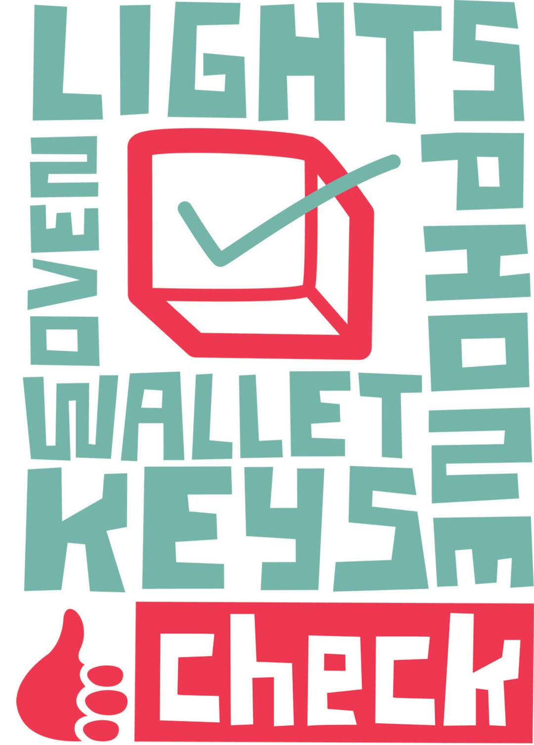 Front Door Checklist Silkscreen Print - Etsy