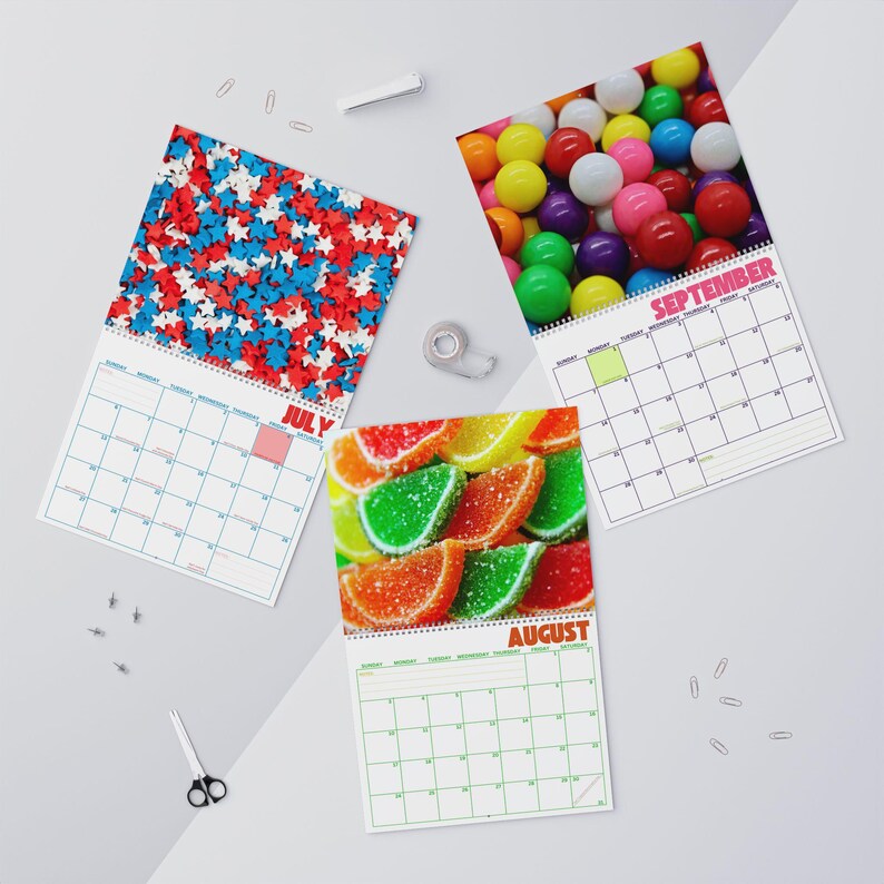 Candy Wall Calendar, 2025 Desk Calendar, Sweet Tooth Gift, Fun 12 Month ...