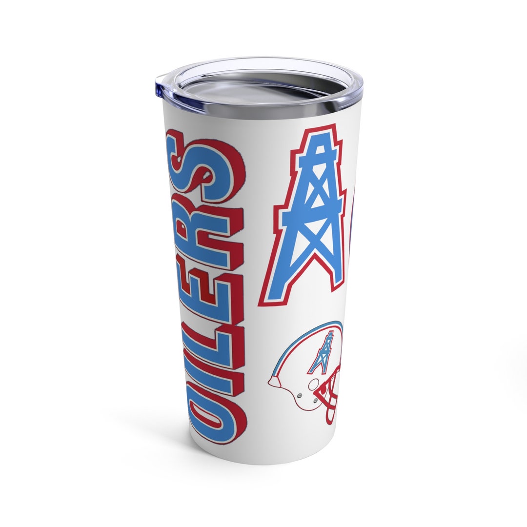 Houston Oilers Tumbler, 20oz Random Retro Oilers Stickers NFL Football ...