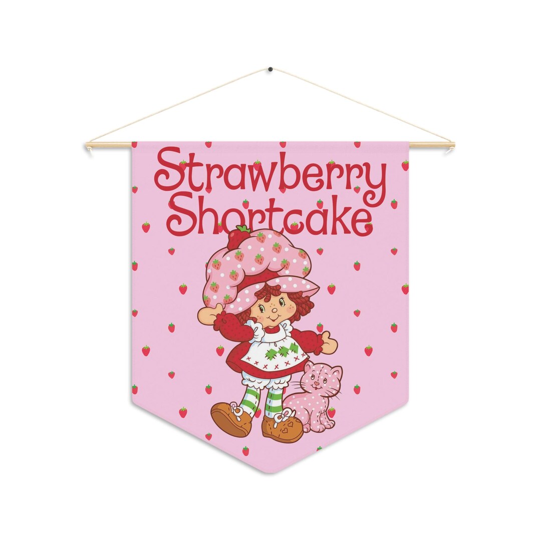 Strawberry Shortcake Pennant Banner, Kids Room Decor, Playroom Wall ...