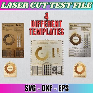 Laser Test File, Laser Cut Files, Lightburn Test File, Glowforge Test ...