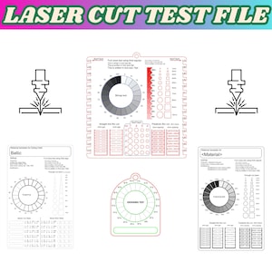 Laser Test File, Laser Cut Files, Lightburn Test File, Glowforge Test ...