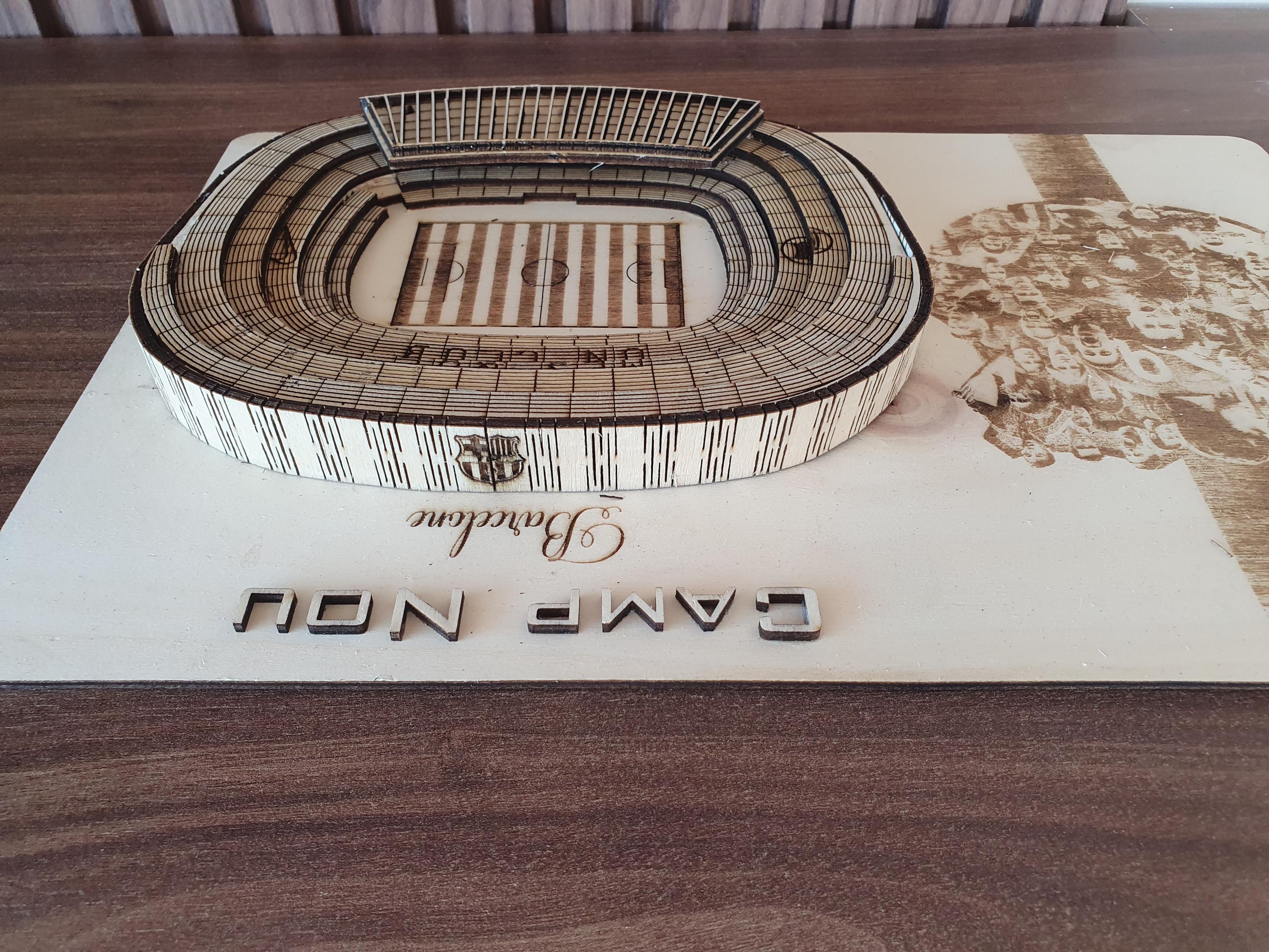 Multilayer Barcelona Camp Nou Stadium Laser Cut Files - Etsy
