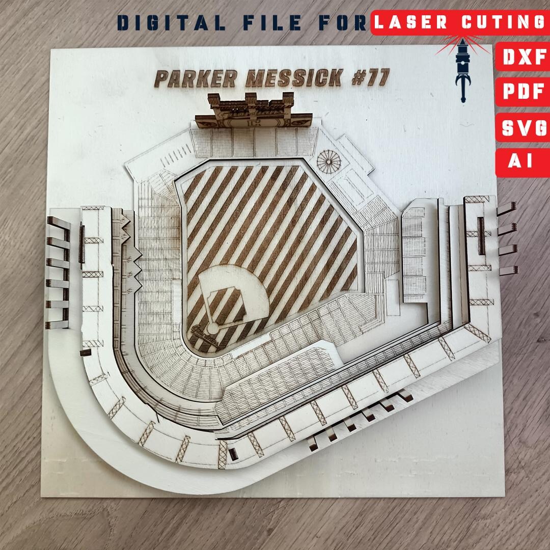 Progressive Field 3D Model Laser Cut File – Cleveland Guardians (svg ...