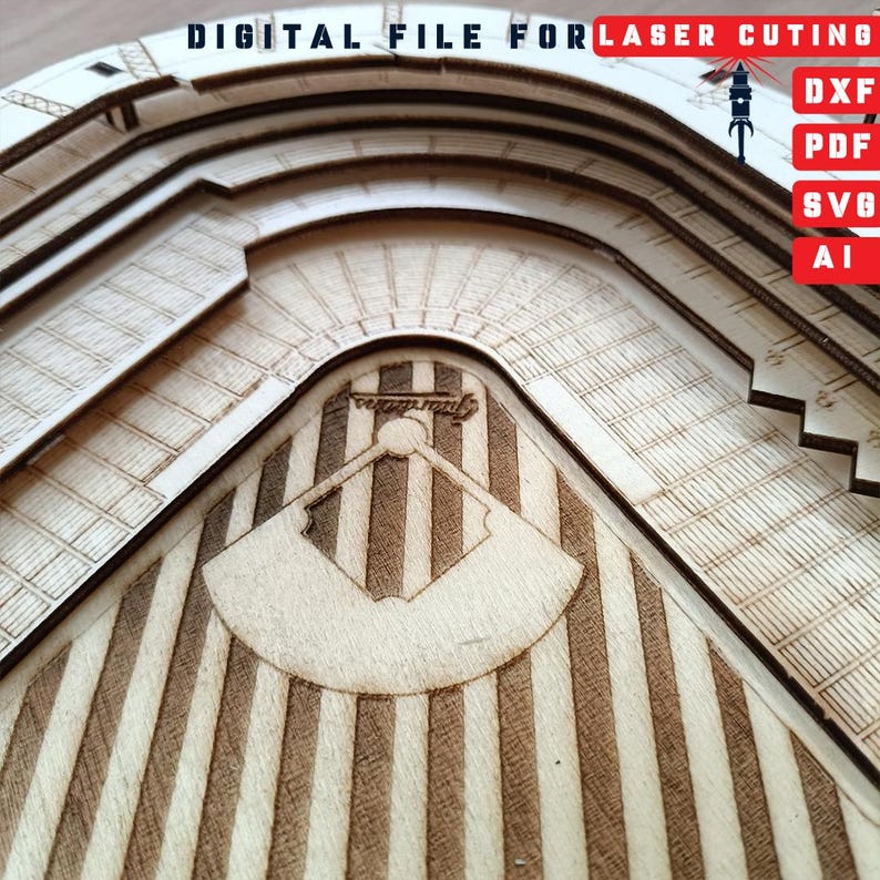 Progressive Field 3D Model Laser Cut File – Cleveland Guardians (svg ...
