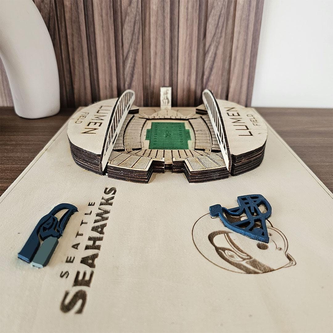 Seattle Football Stadium Laser Cut File | Svg Dxf Pdf AI | Multilayer ...