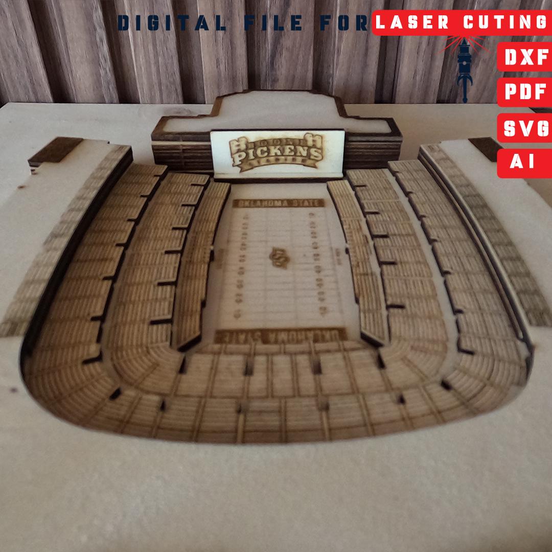 College Football Stadium Laser-cut File | SVG DXF PDF | Multilayer ...