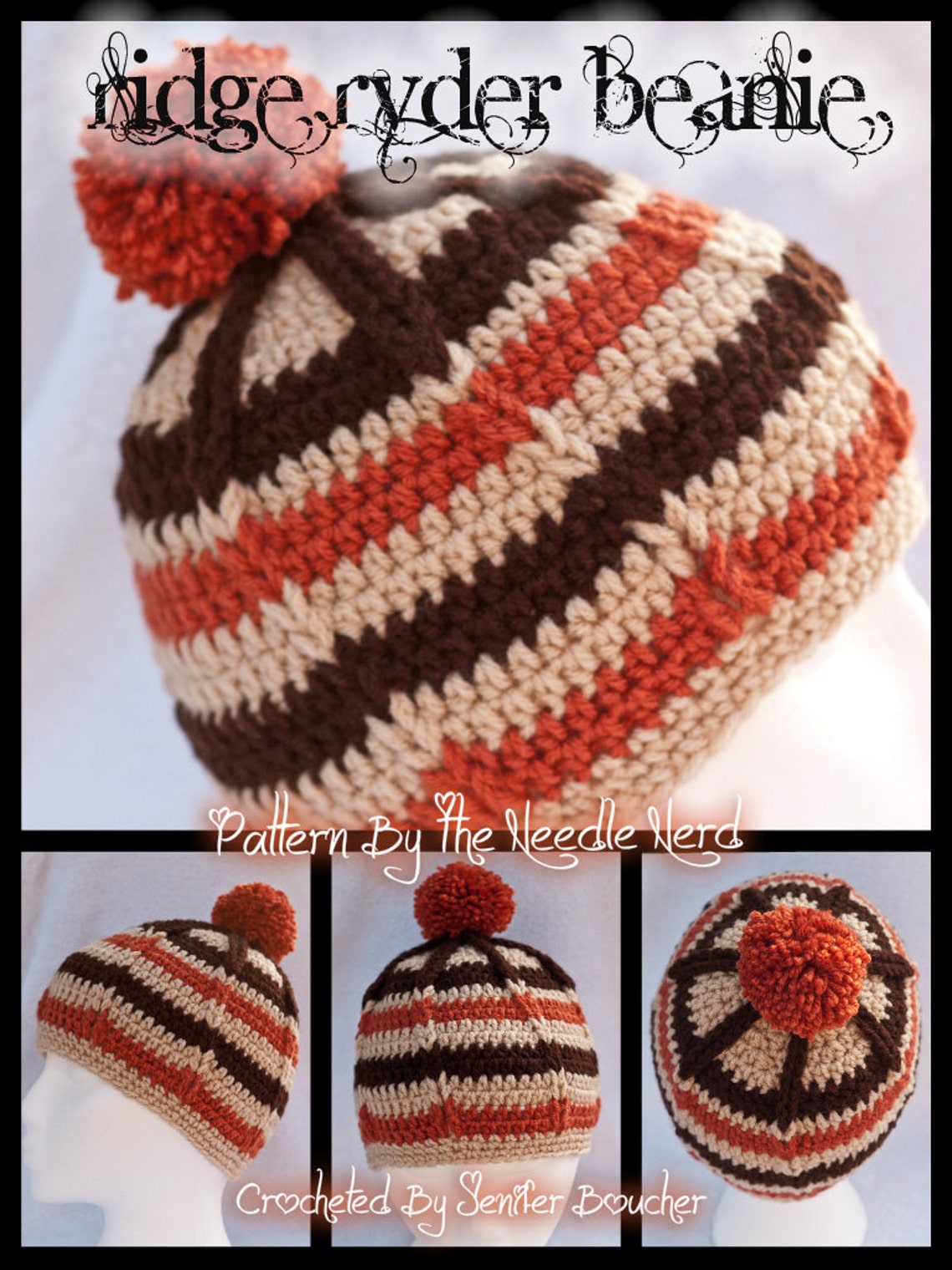 Ridge Ryder Beanie Crochet PDF Pattern Instant Download - Etsy