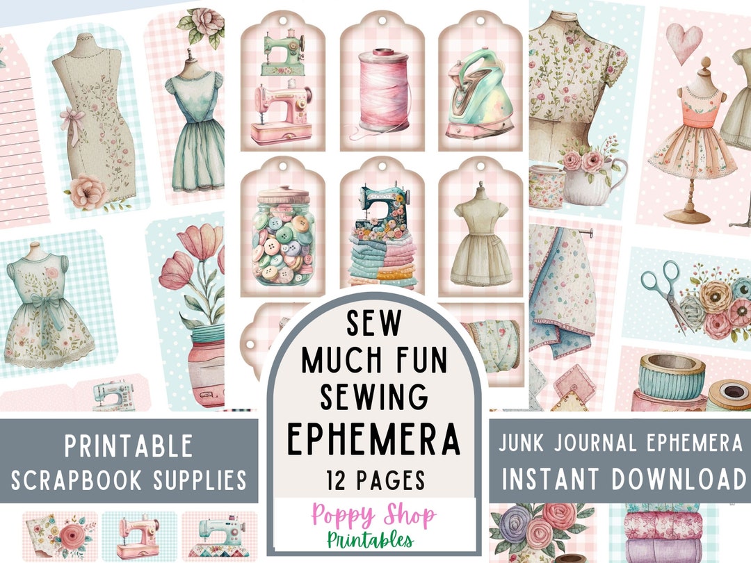 Sewing Ephemera, Seamstress, Quilters, Ephemera, Shabby, Vintage, Junk ...