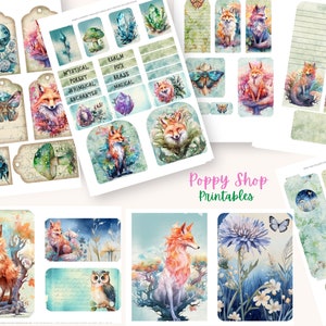 Mystical Fox Junk Journal Kit, Whimsical, Forest, Fantasy, Fox, Journal ...
