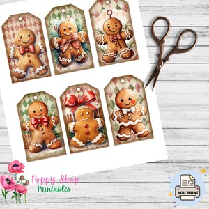 Gingerbread Christmas Gift Tags, Gingerbread, Kids Christmas Gift Tags ...