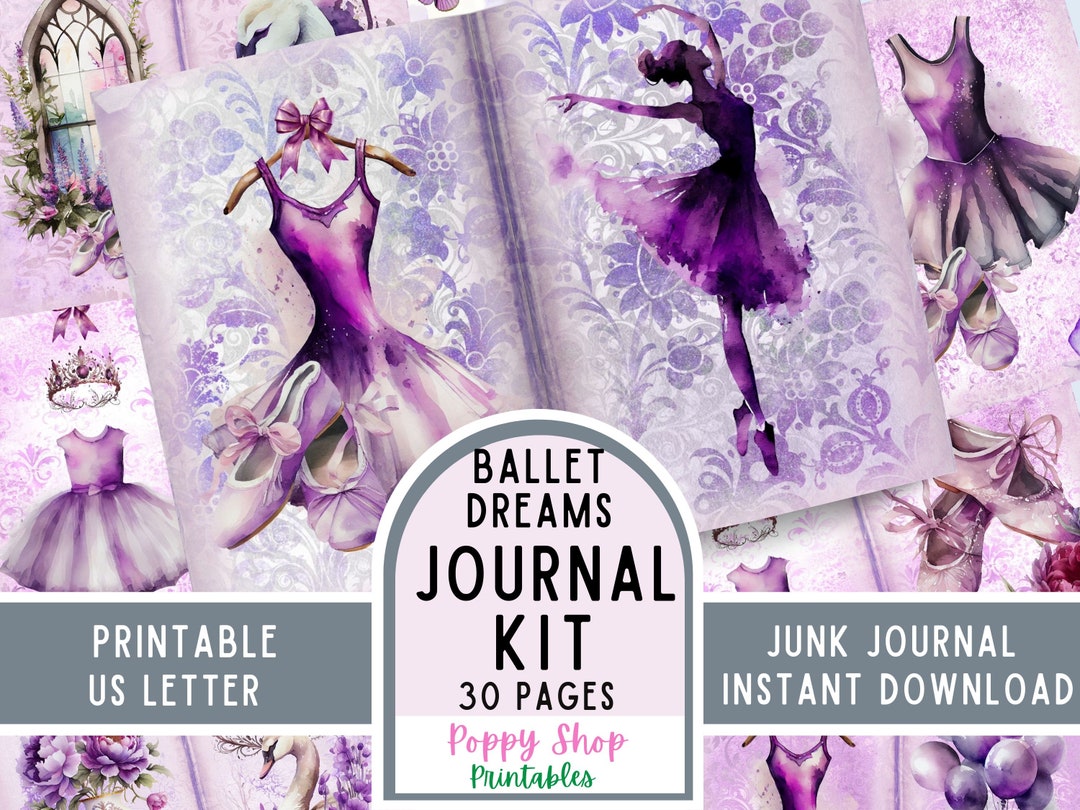 Ballet Junk Journal Kit, Ballet Printable Junk Journal, Dance ...