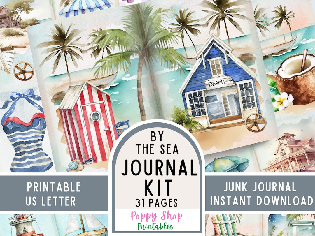 Beach Junk Journal Kit, Ocean, Coast, Vacation, Sea, Junk Journal ...