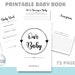 Baby Book, Printable Baby Book, Baby Milestones, Baby's First Year ...