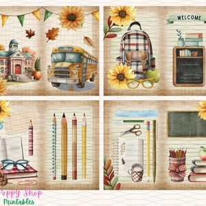 Back to School Junk Journal Kit, Teacher, Vintage, School, Fall ...