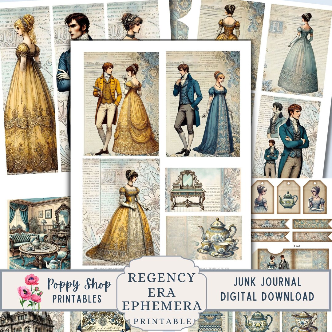 Regency Era Ephemera, Ephemera, Regency Fashion, Romance, Junk Journal ...