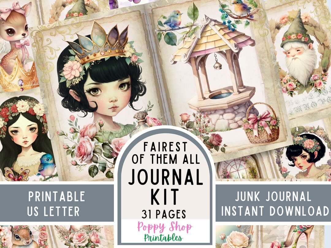 Fairy Tale, Junk Journal Kit, Fairy Tale Journal Pages, Junk Journal ...